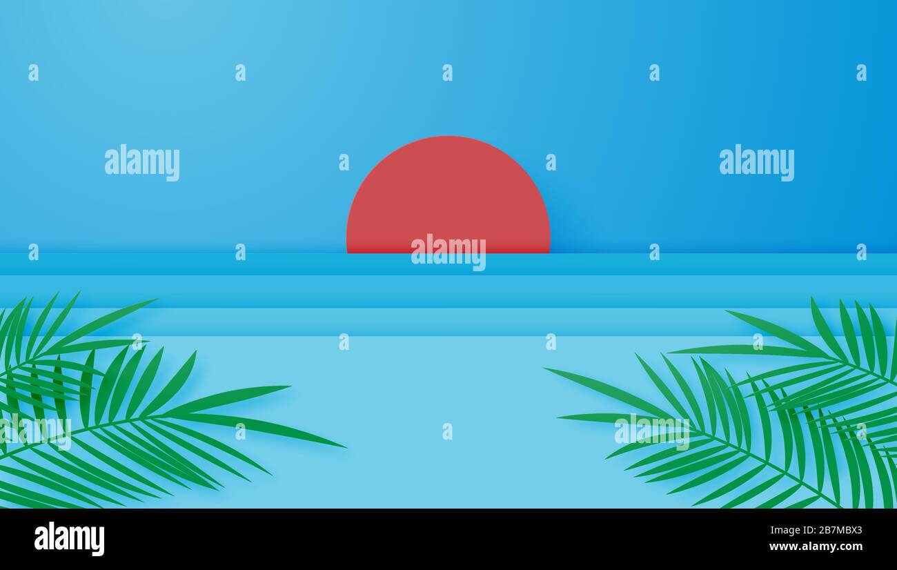 Minimal beach horizon Stock Vector Images - Alamy