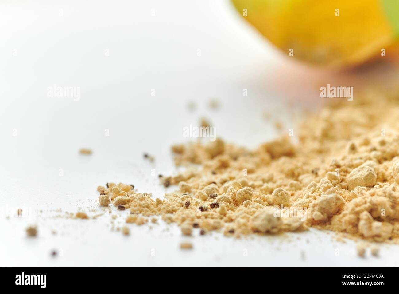 Flour beetles in baking flour. Pests of cereal silos. Spoiled food ...