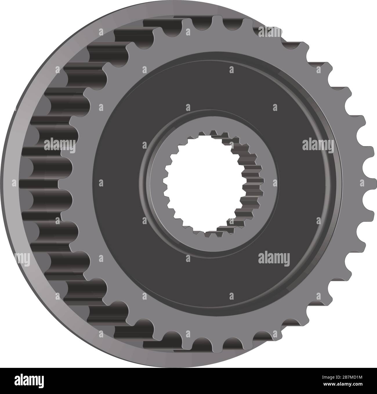 Timing pulley. Machine parts. 3D effect vector Stock Vector Image & Art ...