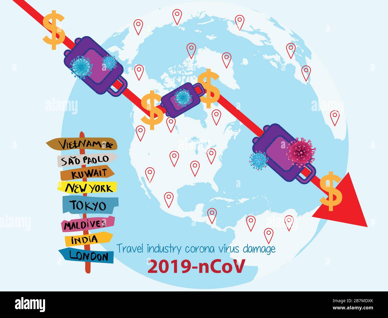 Damage to economy Stock Vector Images - Alamy