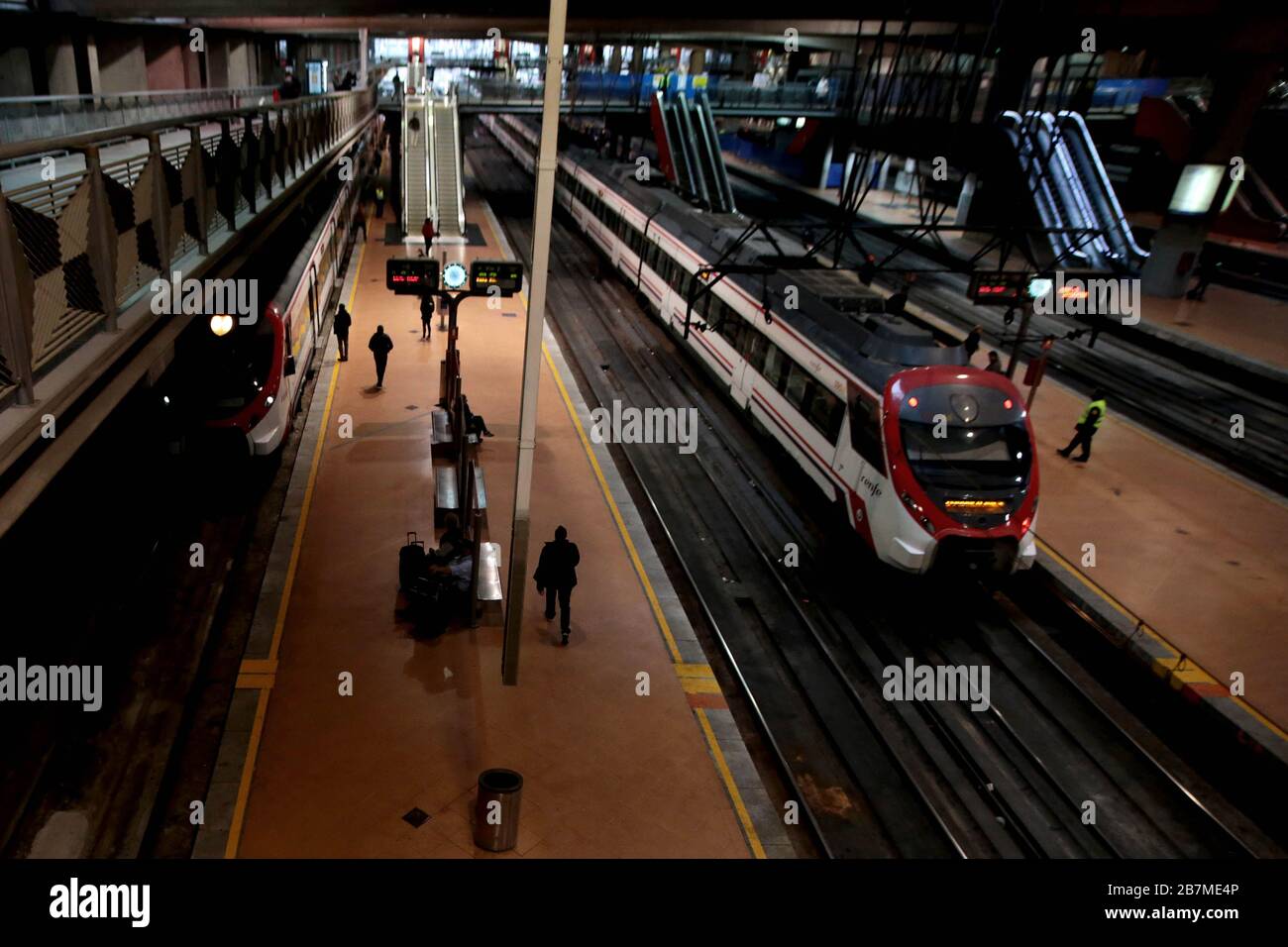 Madrid, Spain; 17/03/2020.- Atocha train station, the main one in ...