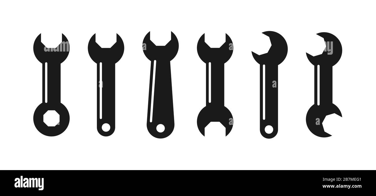 set of locksmith keys for an octagonal nut. Stock vector illustration ...