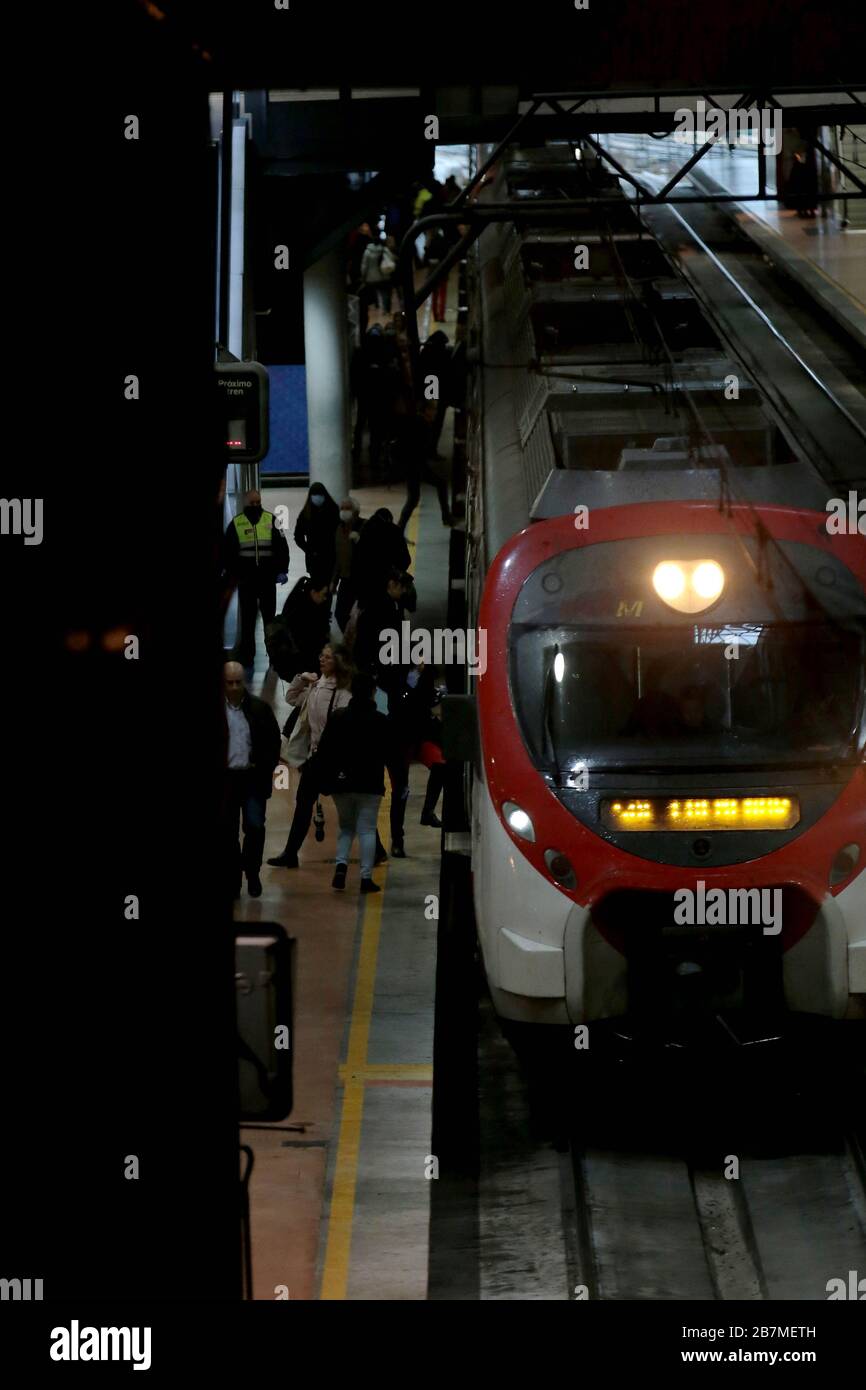 Madrid, Spain; 17/03/2020.- Atocha train station, the main one in ...