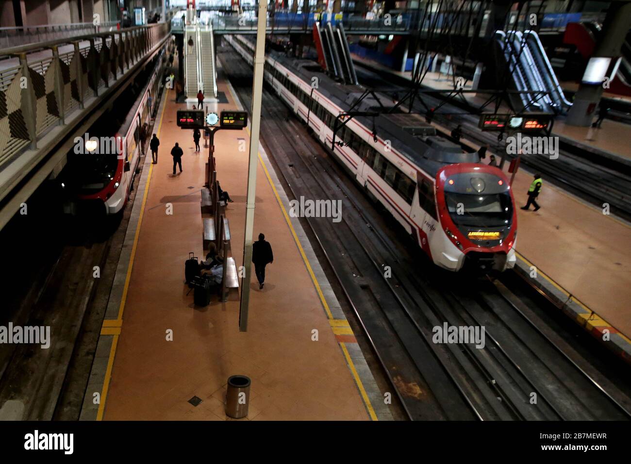 Madrid, Spain; 17/03/2020.- Atocha train station, the main one in ...