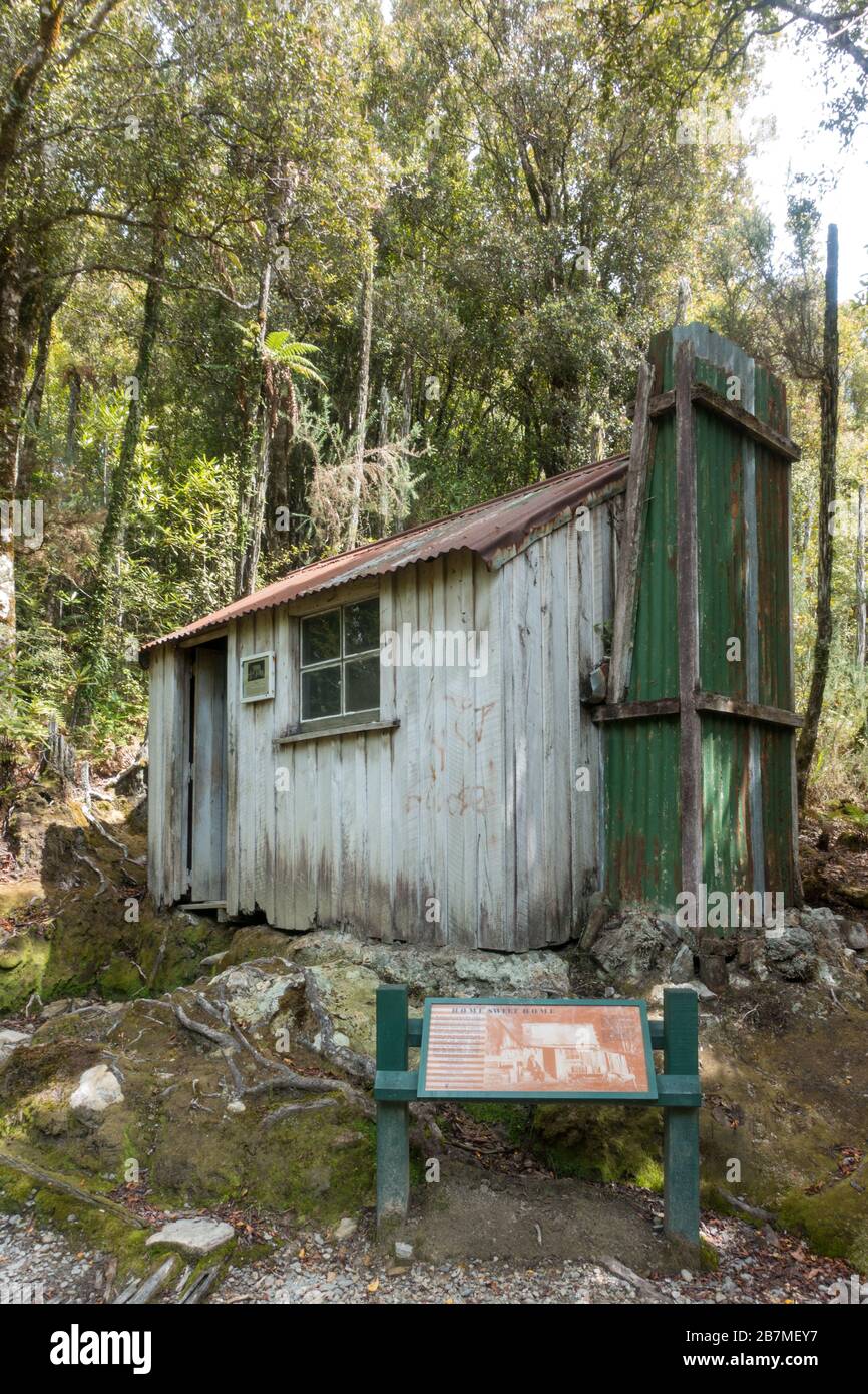 An old miner's hut in Ross, once a thriving goldfields town, is now a ...