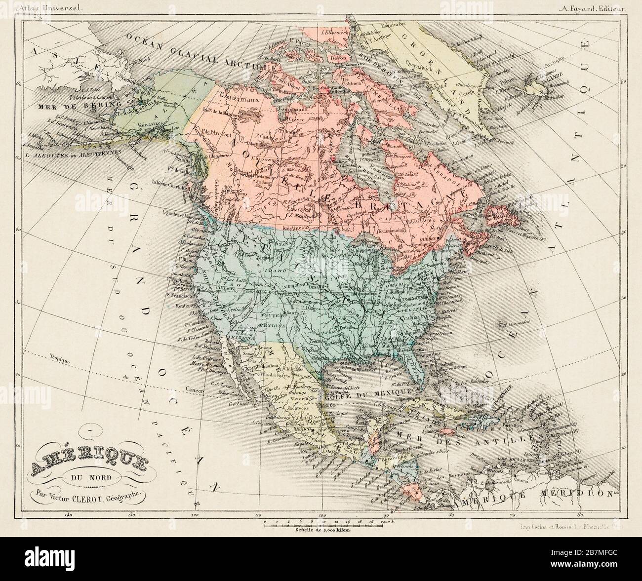 America nord map hi-res stock photography and images - Alamy