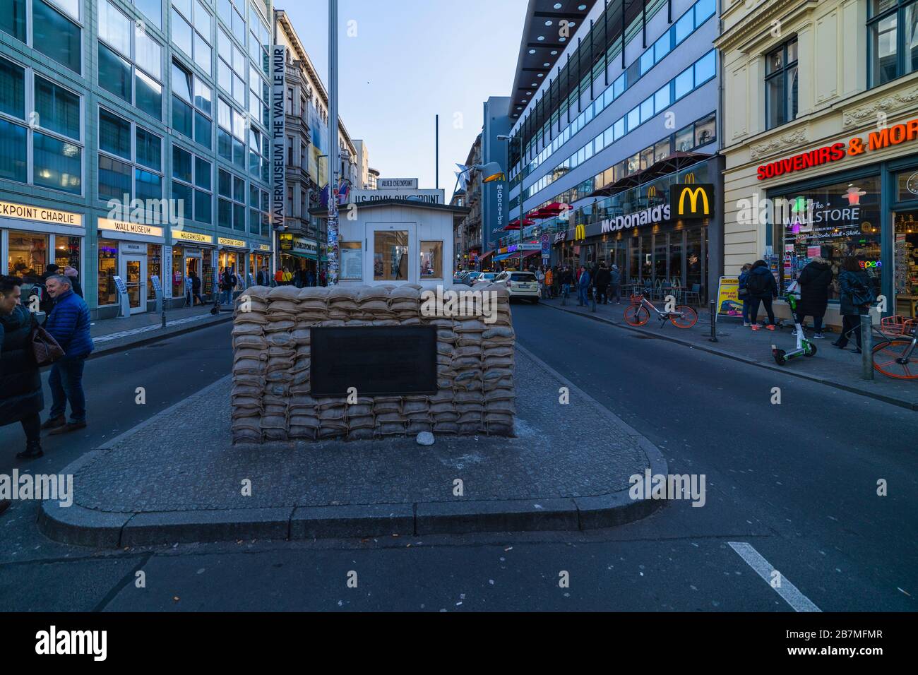 Berlin, Germany - February 9, 2020 : Checkpoint Charlie. Berlin Wall ...