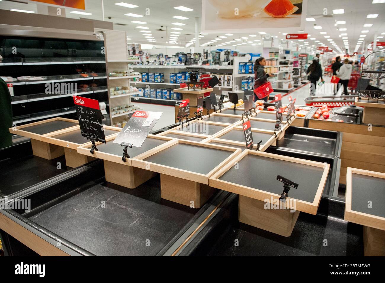 The produce section is bare during these days of the COVID-19 pandemic ...