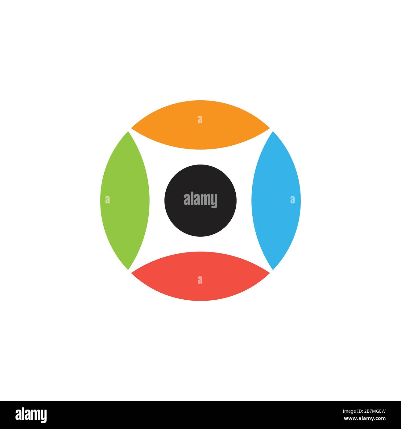 star abstract curves circle geometric logo vector Stock Vector Image ...