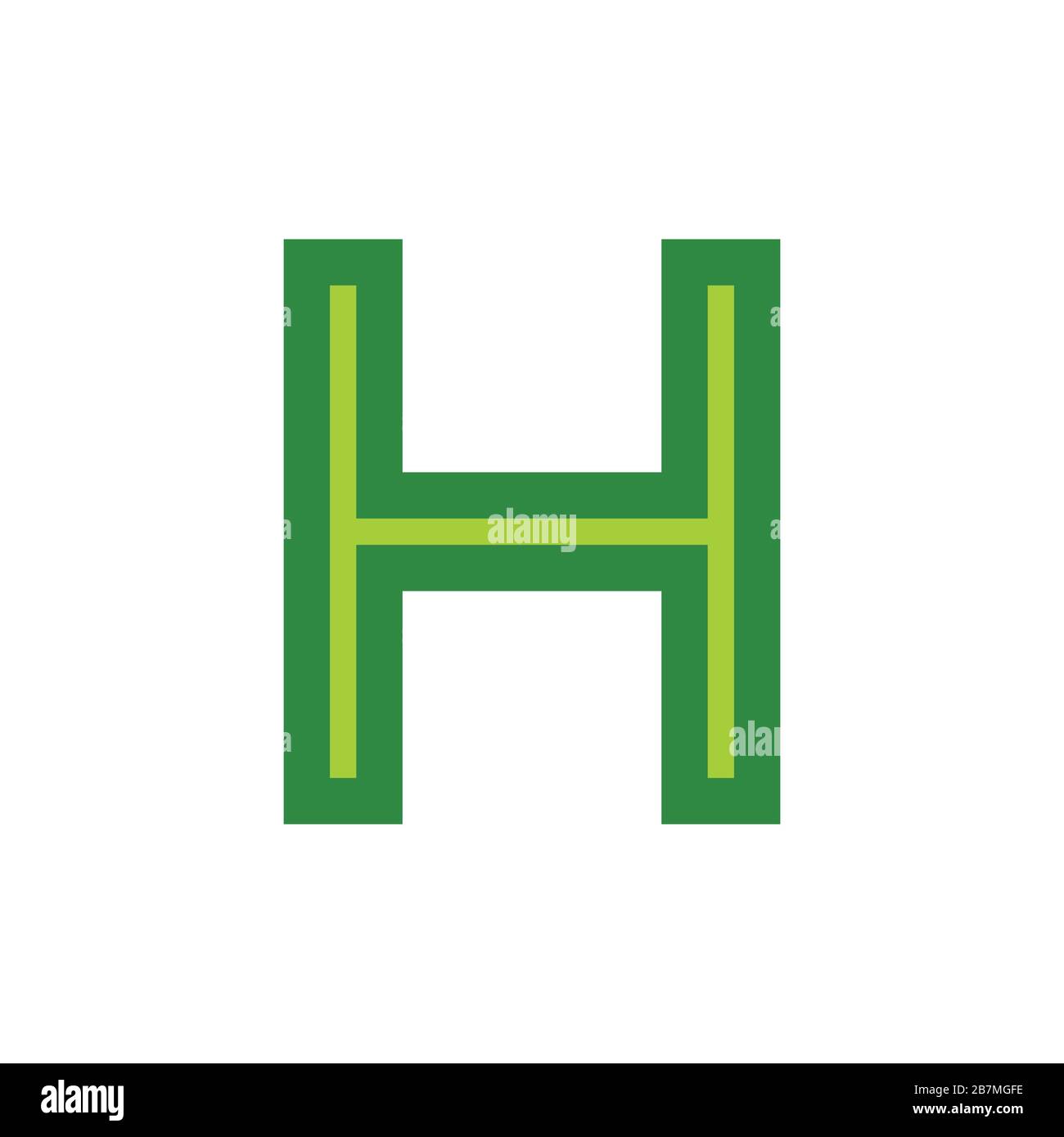 letter h simple stripes line square logo vector Stock Vector Image ...