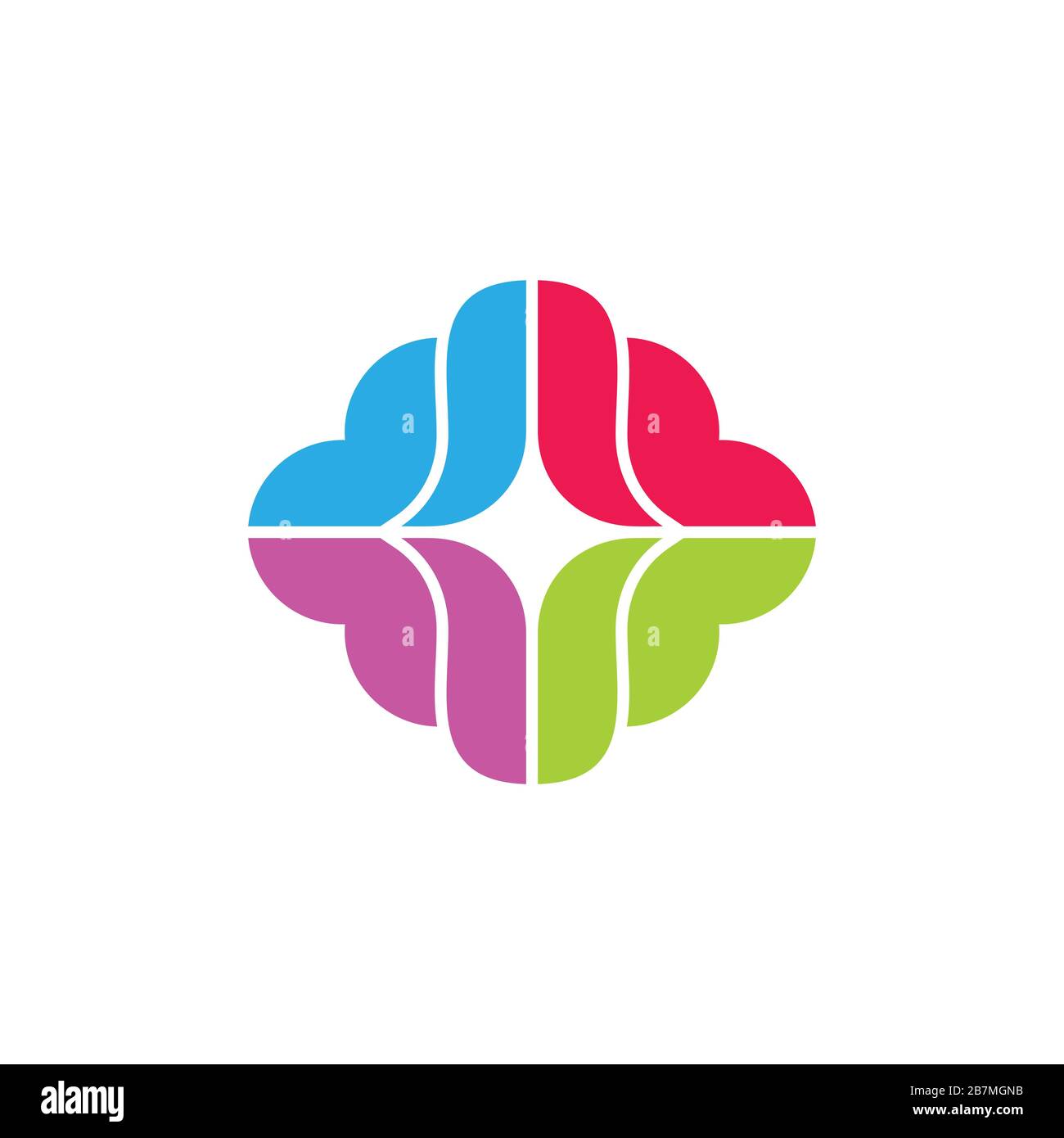 curves square geometric colorful logo vector Stock Vector Image & Art ...