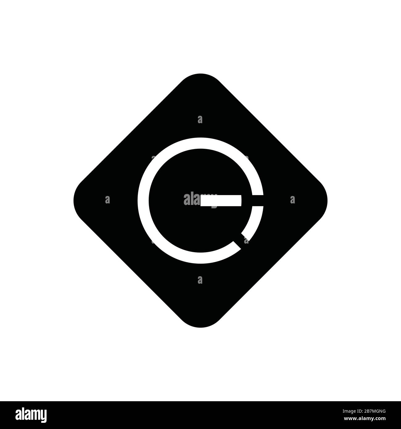 letter g simple linear negative space logo vector Stock Vector Image ...