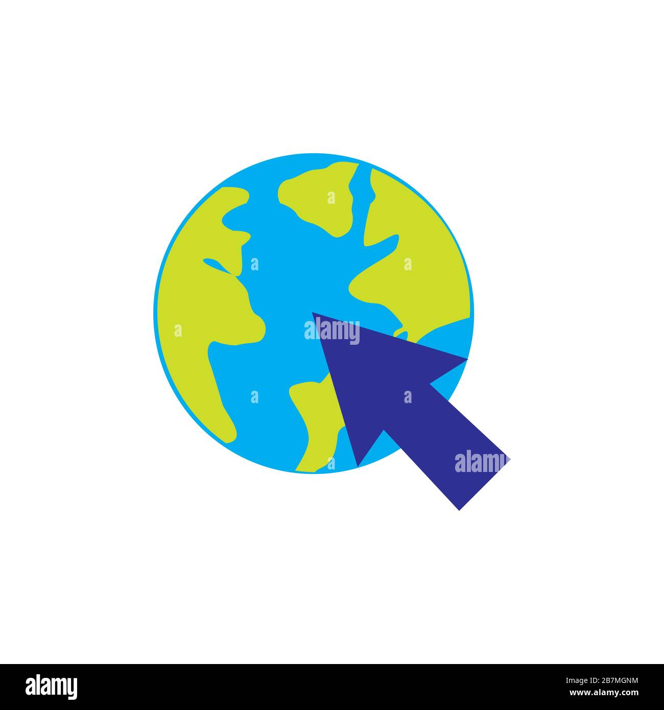 earth click symbol decoration vector Stock Vector Image & Art - Alamy