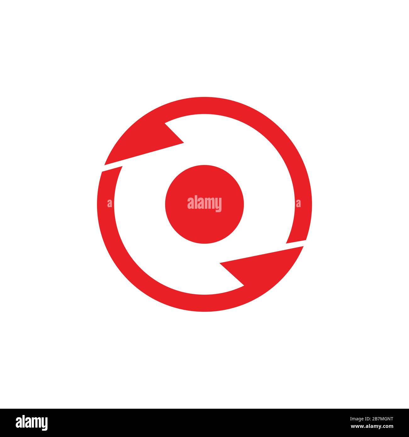 circle geometric rotation arrow center logo vector Stock Vector Image ...