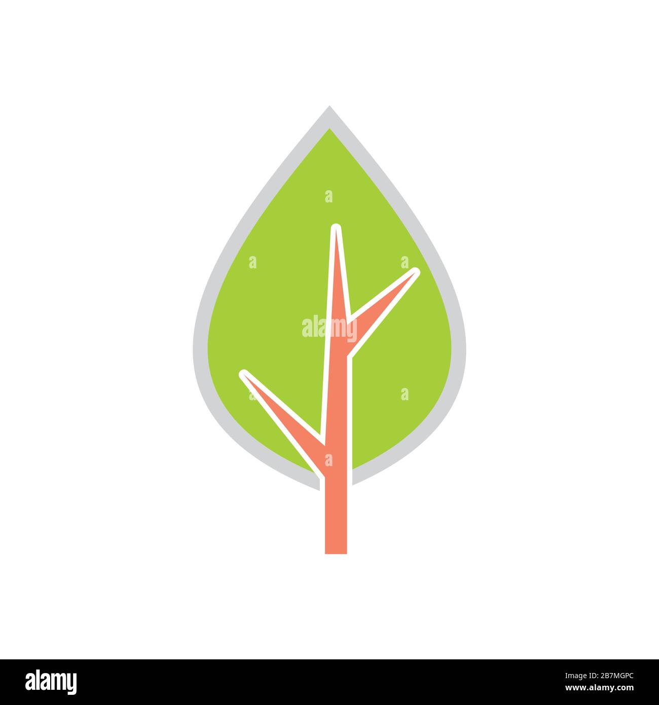 green tree simple geometric decoration logo vector Stock Vector Image ...