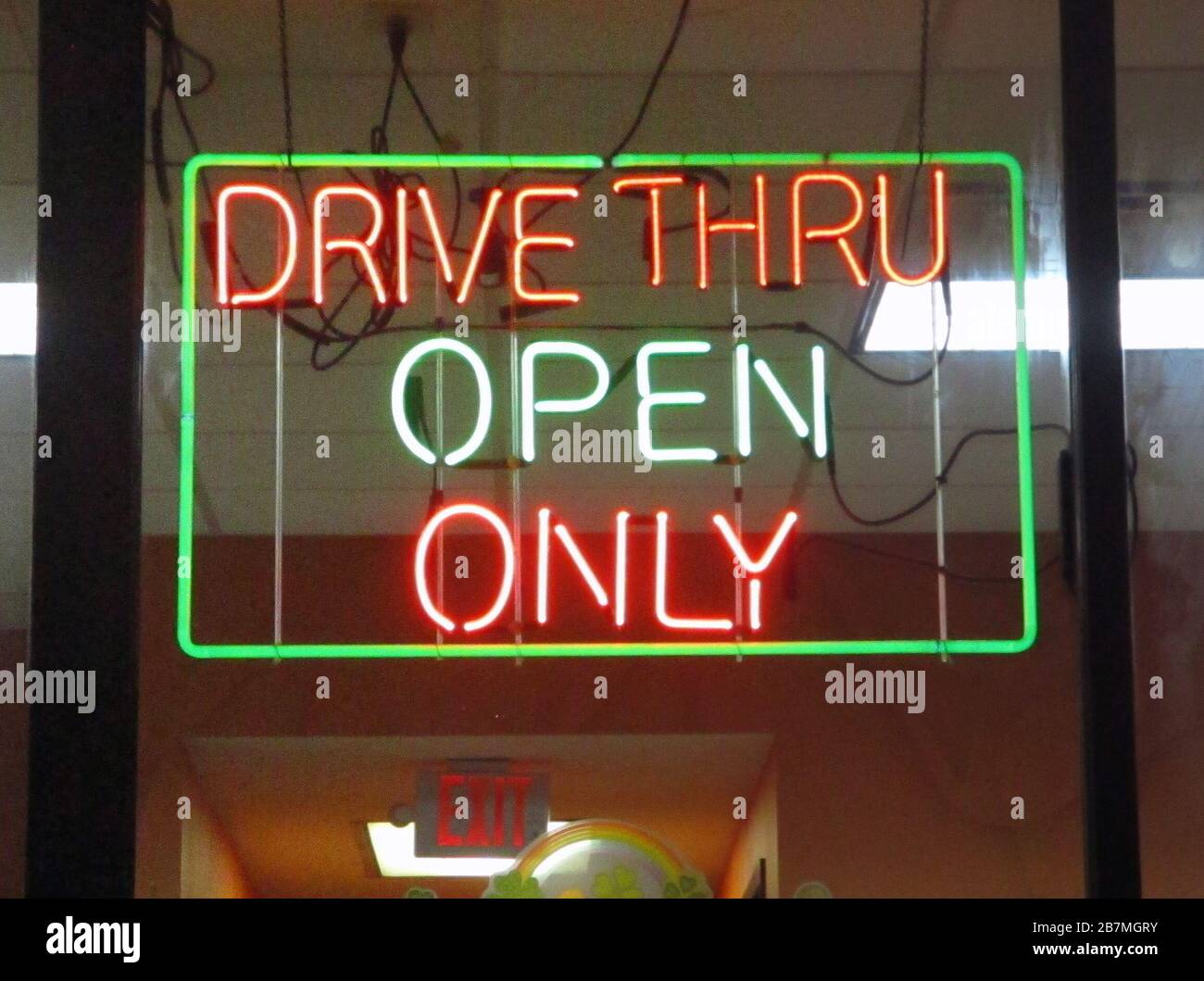 Neon drive thru sign hi-res stock photography and images - Alamy