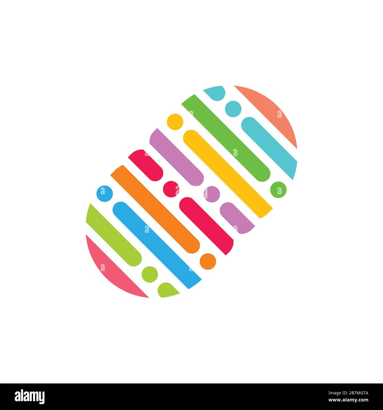 stripes dots colorful water color decor logo vector Stock Vector Image ...