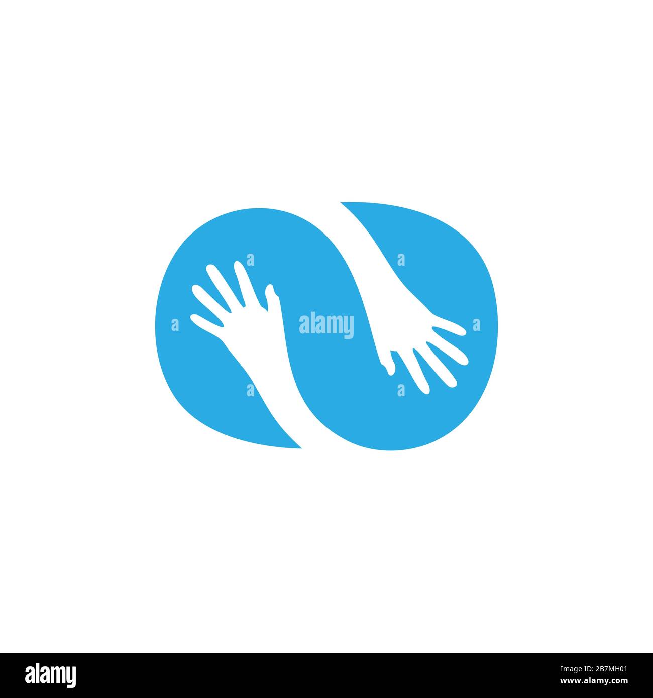 hand care blue pure concept logo vector Stock Vector Image & Art - Alamy
