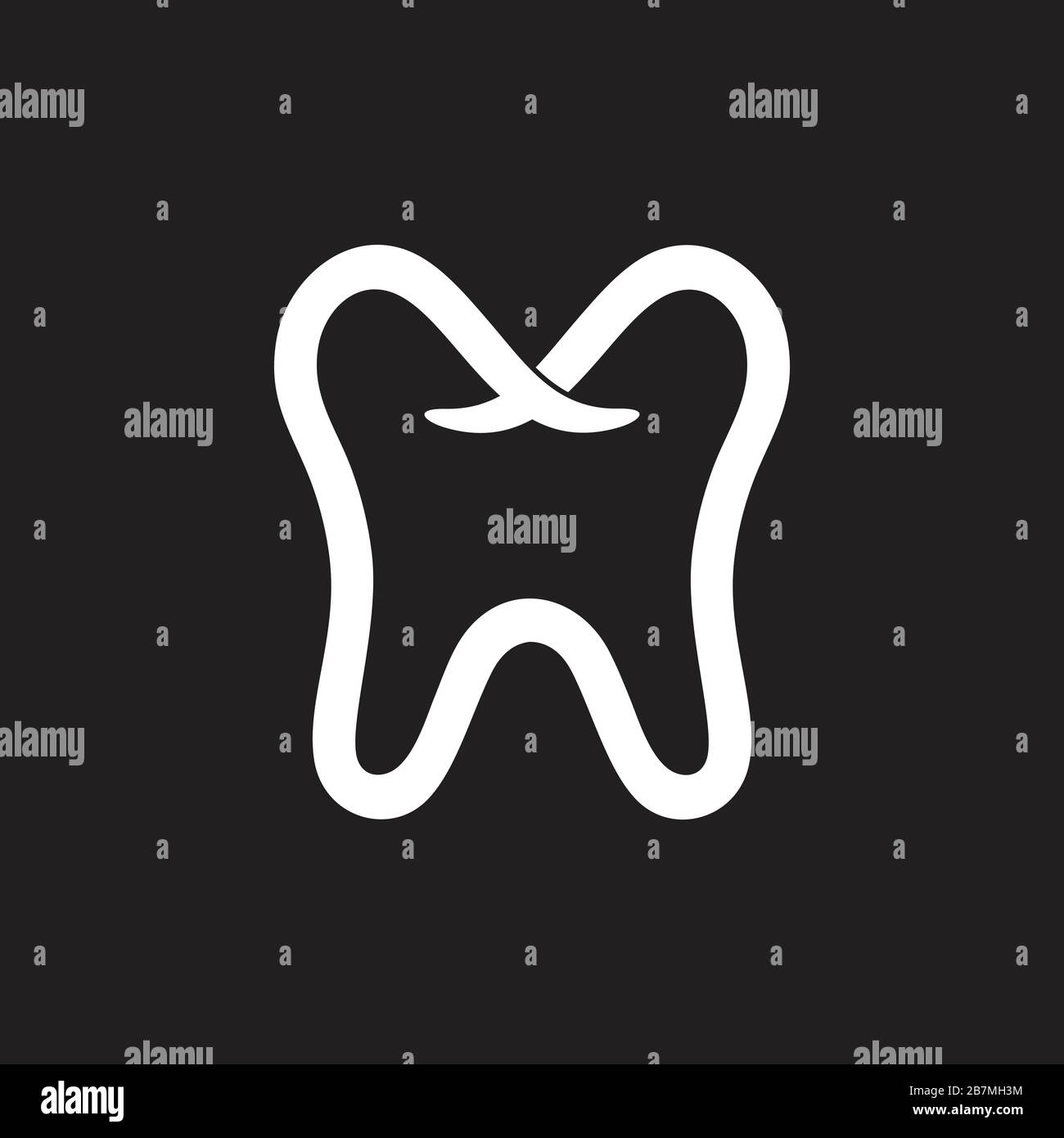 simple tooth dental line symbol vector Stock Vector Image & Art - Alamy
