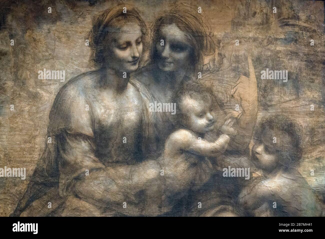 Leonardo Da Vinci Madonna And Child With Saint Anne