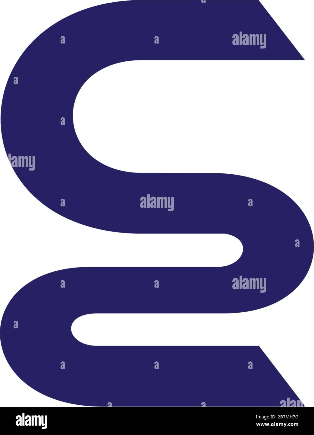 letter c2 loop geometric curves simple design symbol logo vector Stock ...