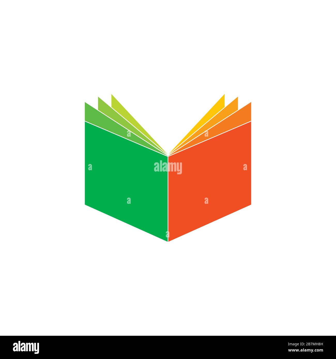 simple colorful gradient book symbol vector Stock Vector Image & Art ...