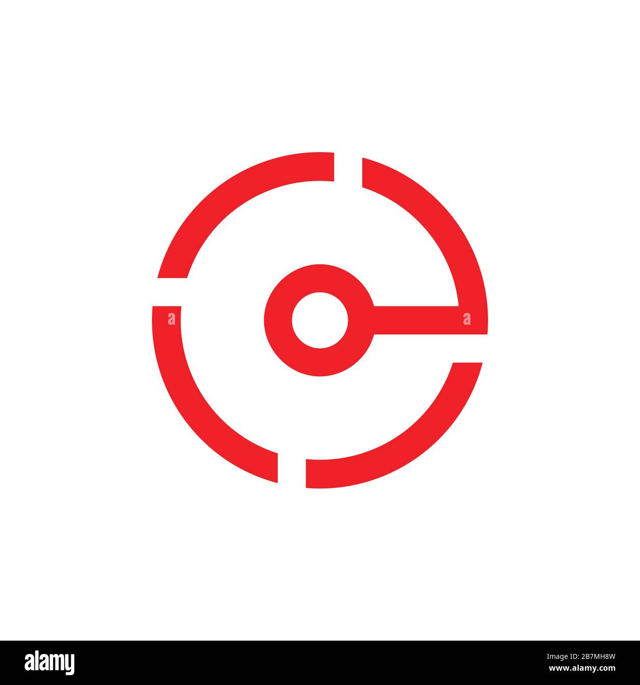 number e simple geometric circle line logo vector Stock Vector Image ...