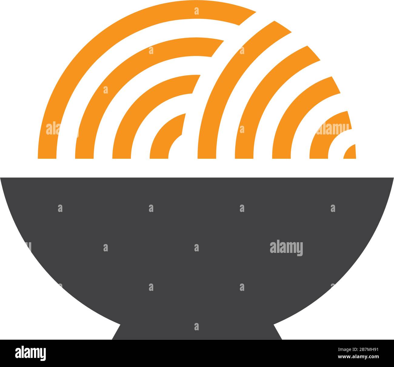 simple geometric bowl noodle food symbol logo vector Stock Vector Image ...