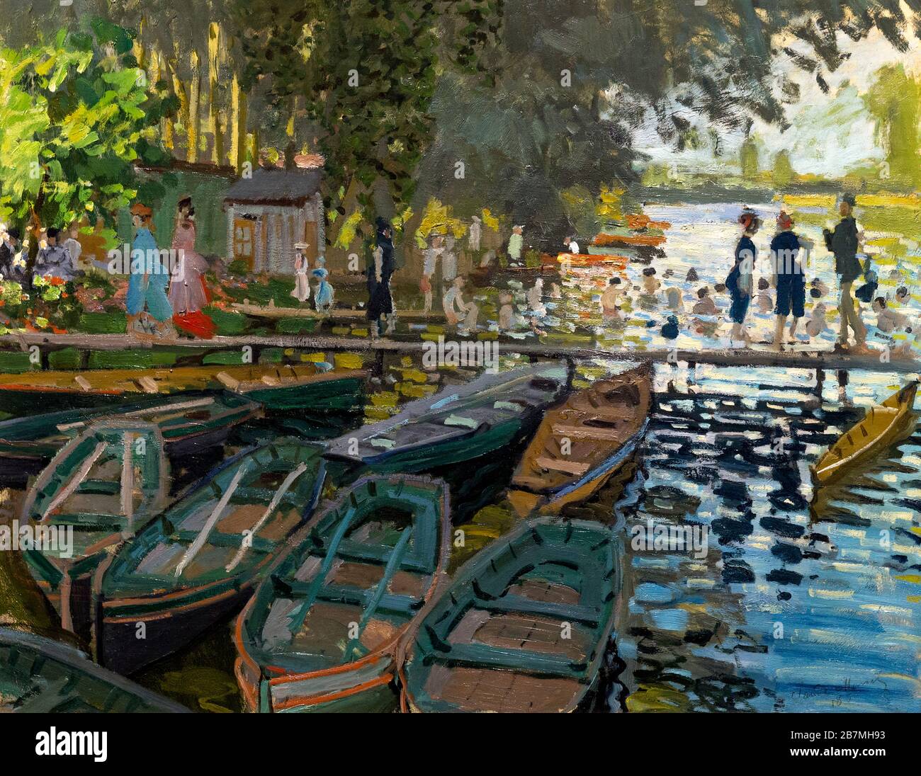 Bathers at La Grenouillere, Claude Monet, 1869 Stock Photo - Alamy