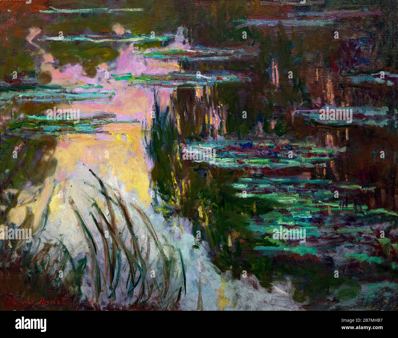 Water-Lilies, Setting Sun, Claude Monet, circa 1907 Stock Photo - Alamy