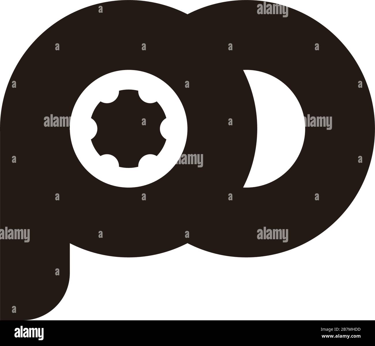 letter po tires shape symbol logo vector Stock Vector Image & Art - Alamy