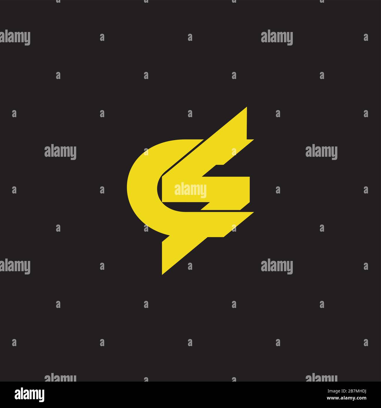 letter cs linked flat 3d overlapping logo vector Stock Vector Image ...