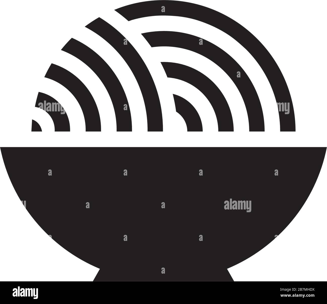 simple geometric bowl noodle food symbol logo vector Stock Vector Image ...