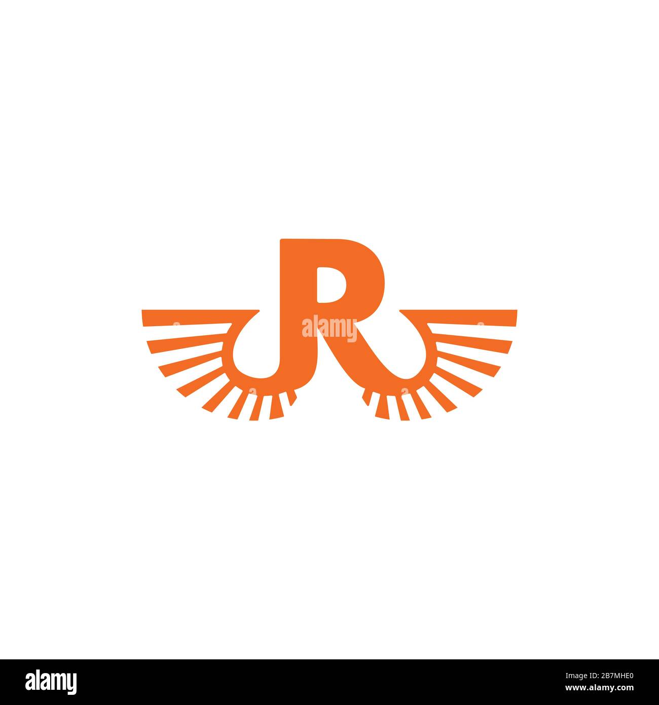 letter r wings simple curves logo vector Stock Vector Image & Art - Alamy