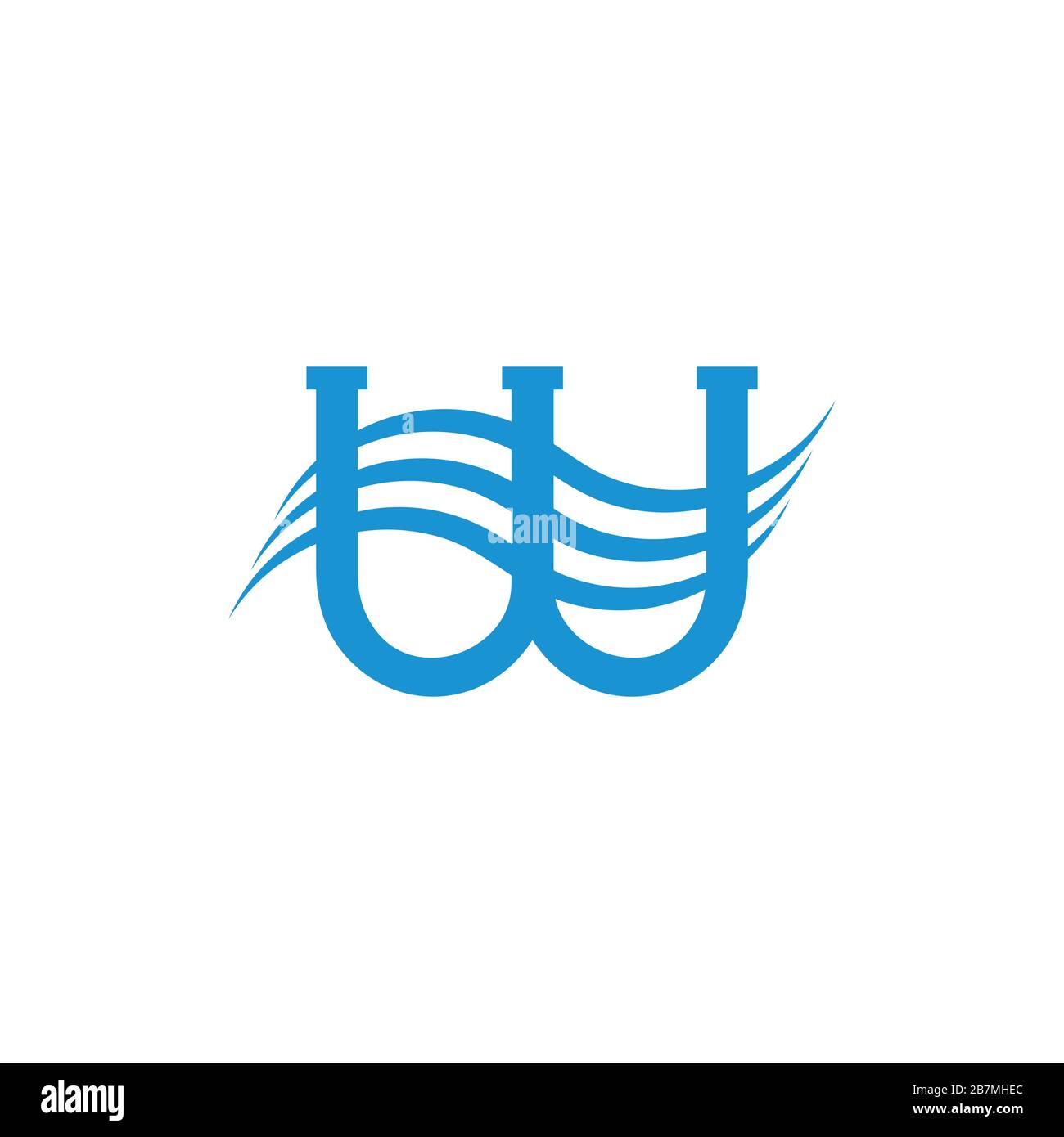 letter w stripes blue wavy logo vector Stock Vector Image & Art - Alamy
