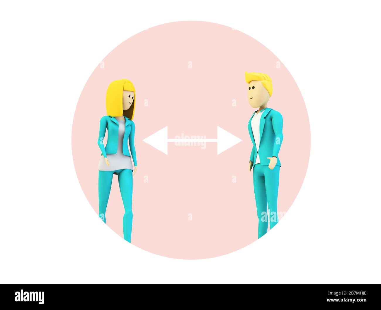 safety clearance distance icon 3d rendering isolated Stock Photo - Alamy