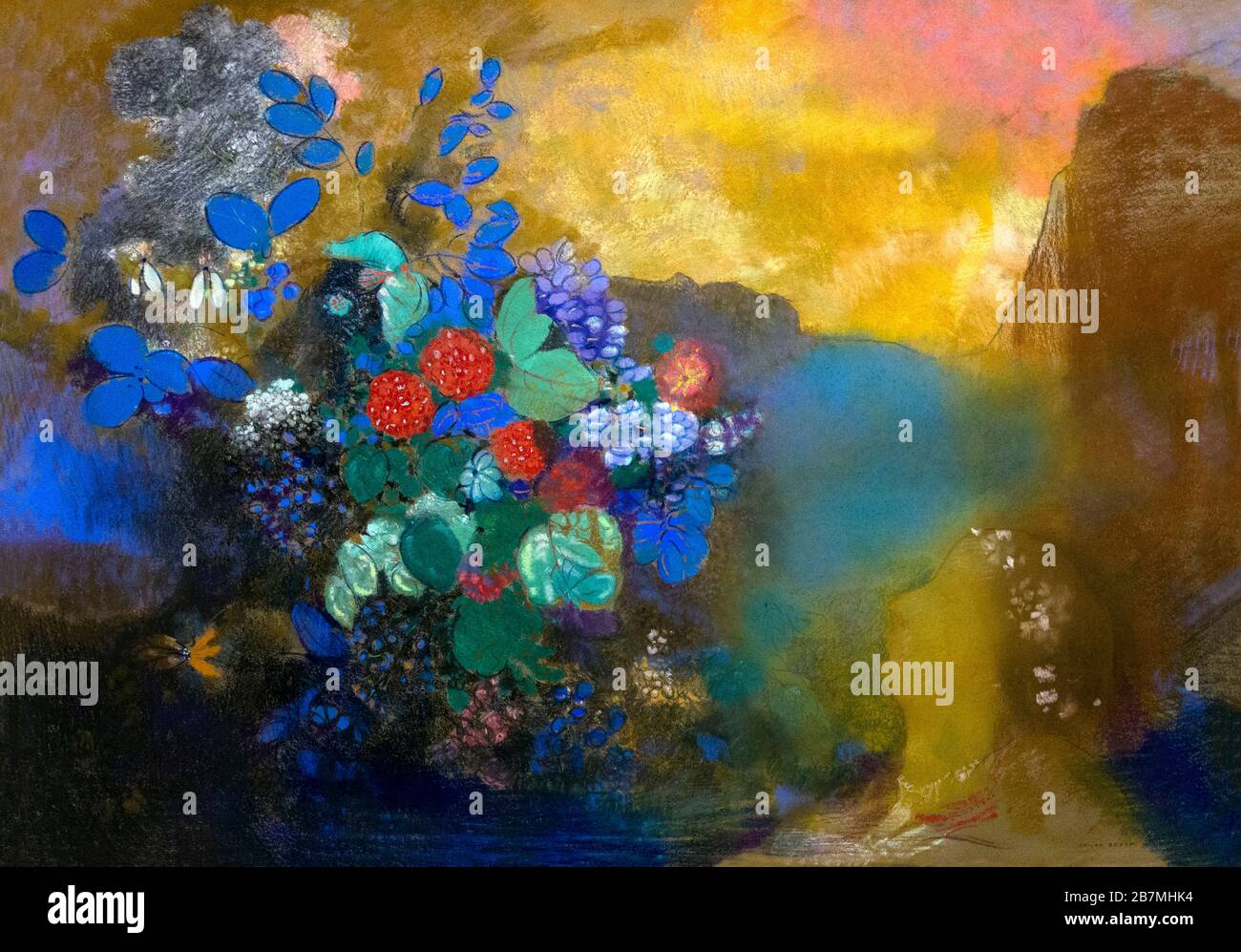 Ophelia among the Flowers, Odilon Redon, circa 1905 Stock Photo - Alamy