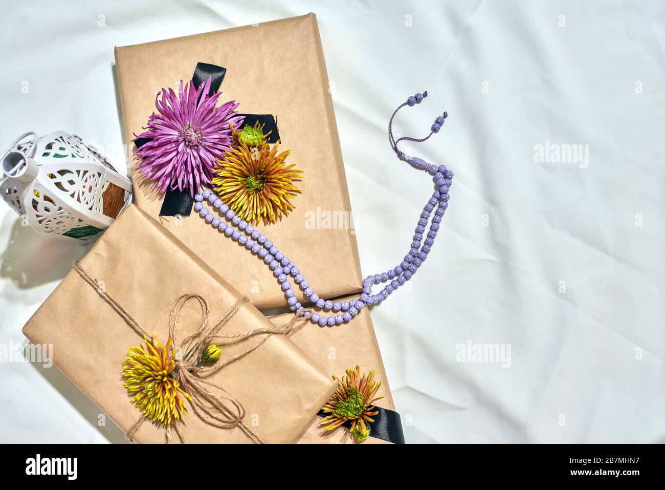 A gift box for family and friends. Ramadan present with traditional ...