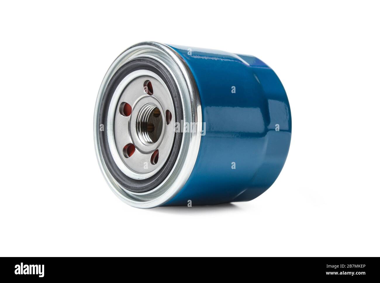 Car oil filter isolated on white background Stock Photo - Alamy