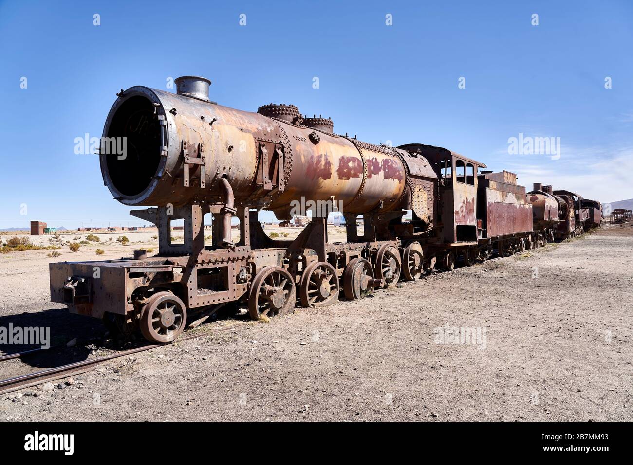 Train graveyard at Uyuni in Bolivia Stock Photo - Alamy