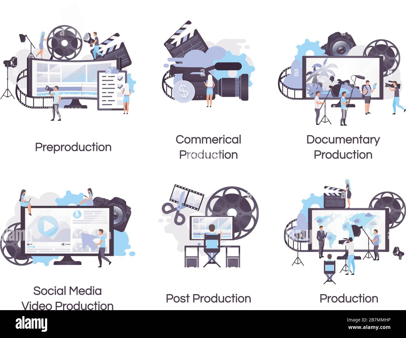 Movie, post production Stock Vector Images - Alamy