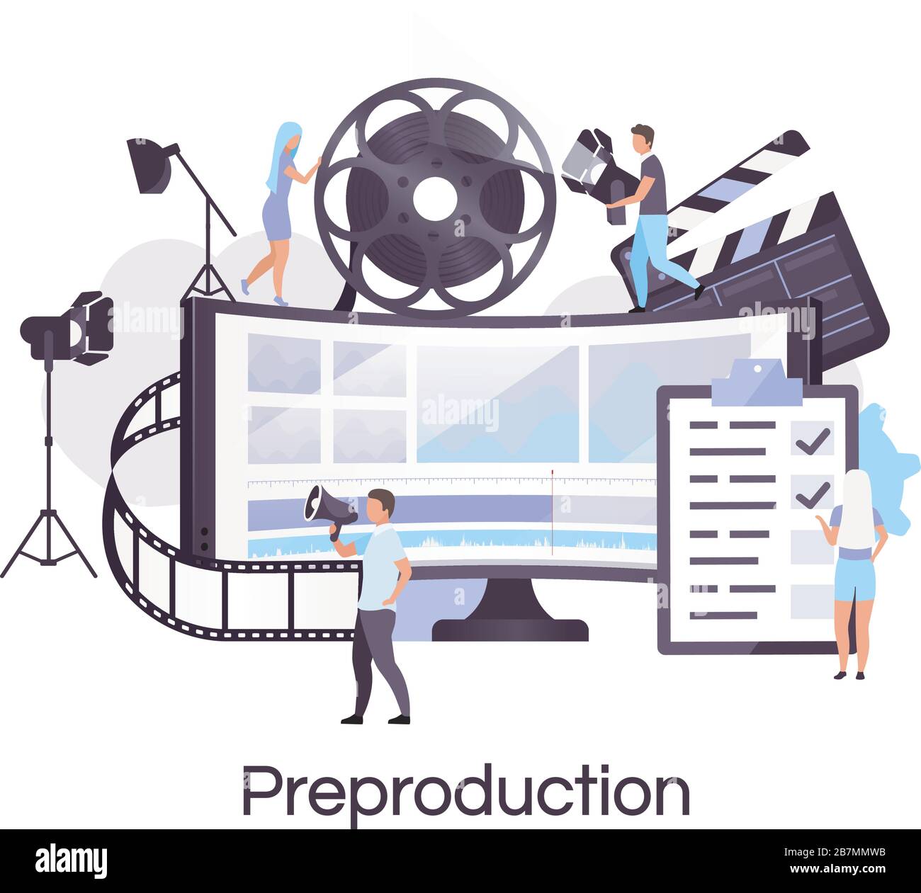 Preproduction flat concept icon Stock Vector Image & Art - Alamy