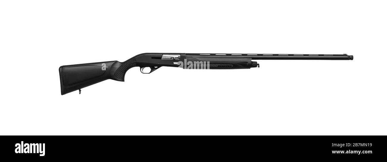 modern semi-automatic hunting rifle isolated on white background ...