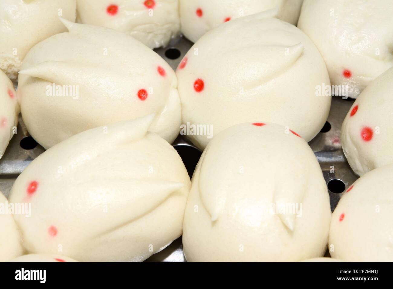 steamed bread in stainless steamer Stock Photo - Alamy