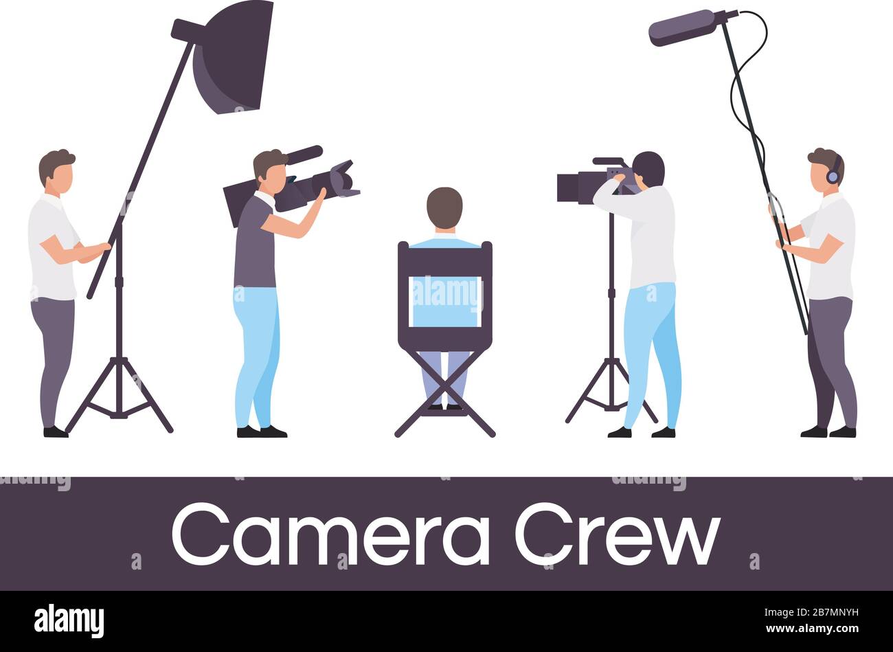 Camera crew flat vector illustrations set Stock Vector Image & Art - Alamy