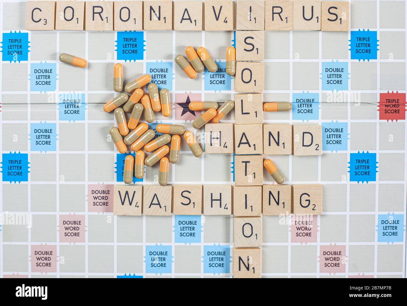 Scrabble hand letters hi-res stock photography and images - Alamy