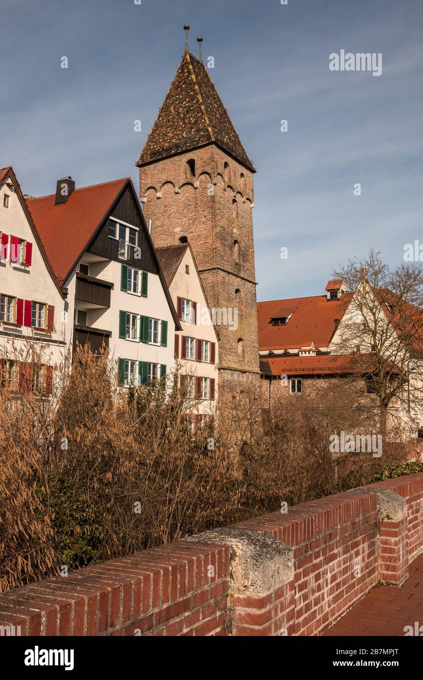 Old historical buildings in the old section of the town near the river ...