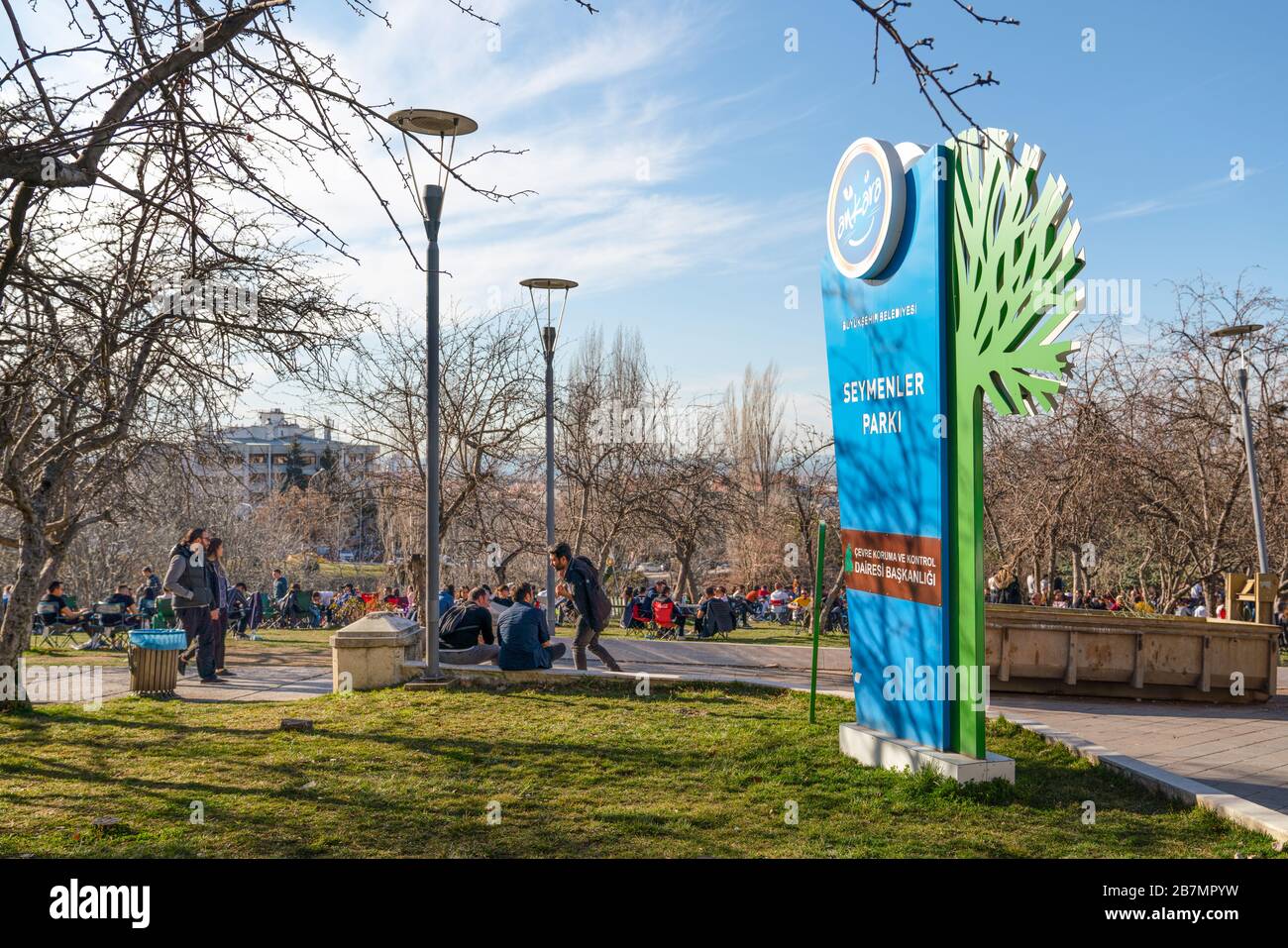 Ankara/Turkey - March 07 2020: Ankara Landscape with Segmenler Park in ...