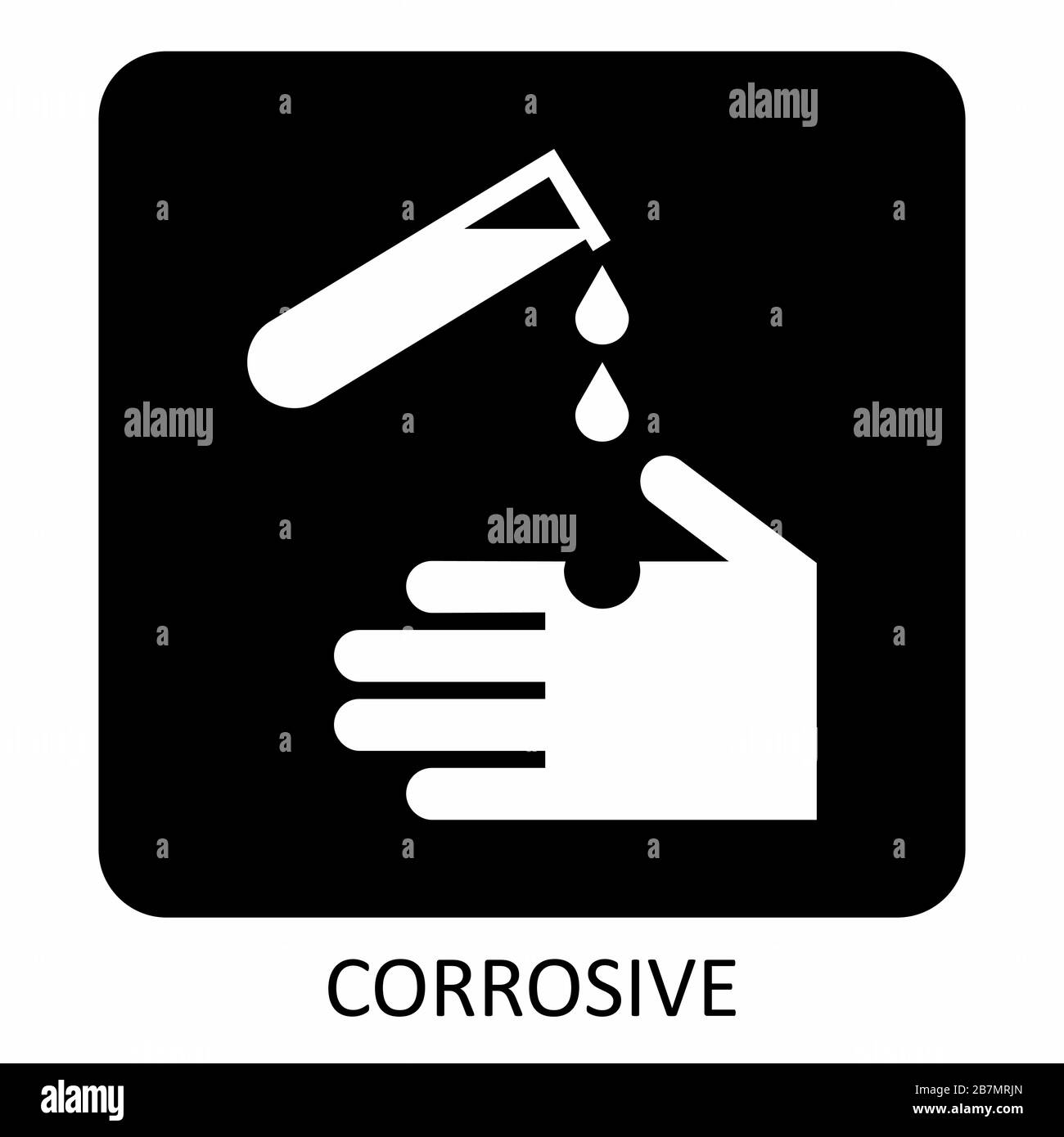 Corrosive hazard sign Stock Vector Image & Art - Alamy