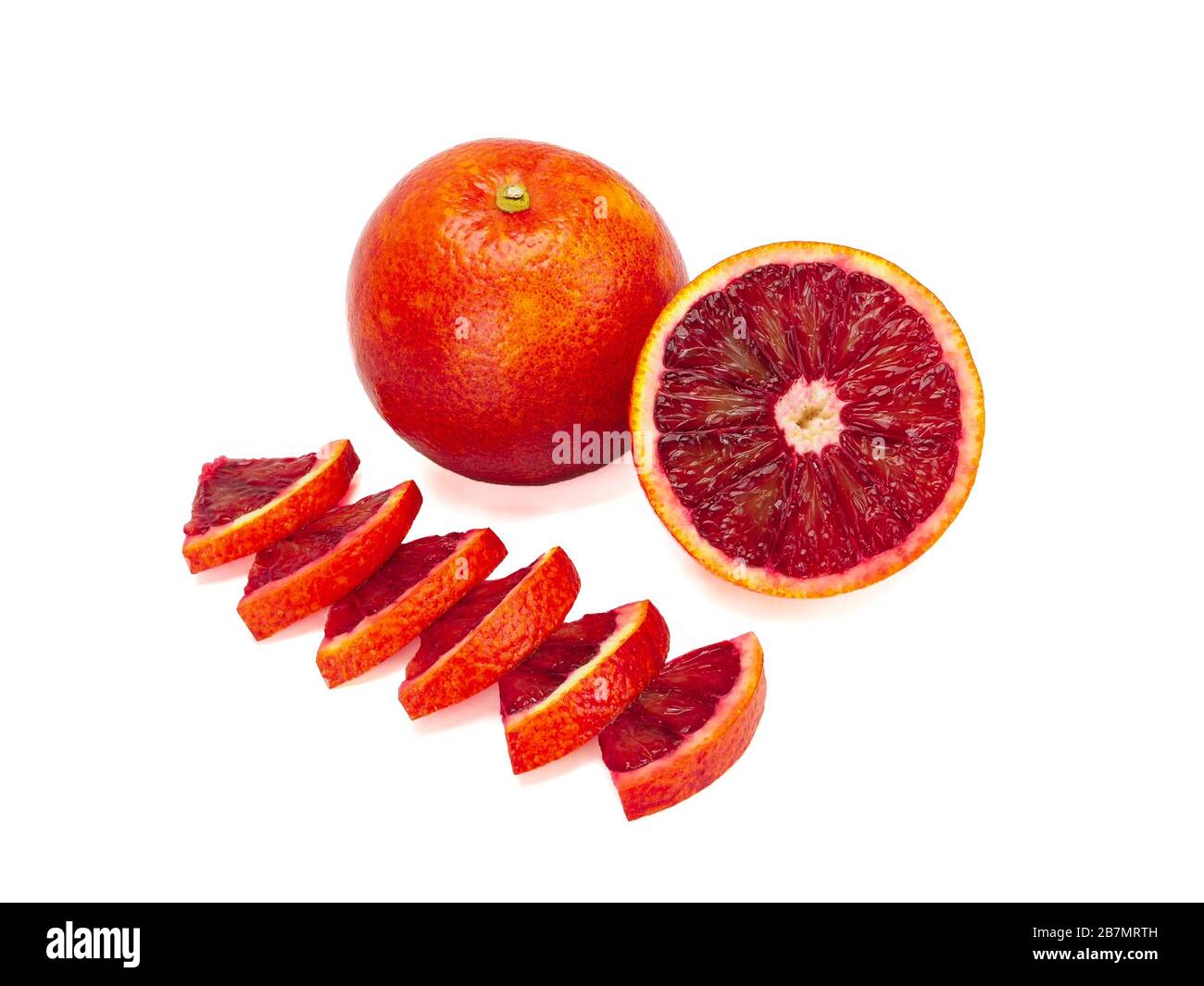 Red blood orange isolated on white background Stock Photo - Alamy